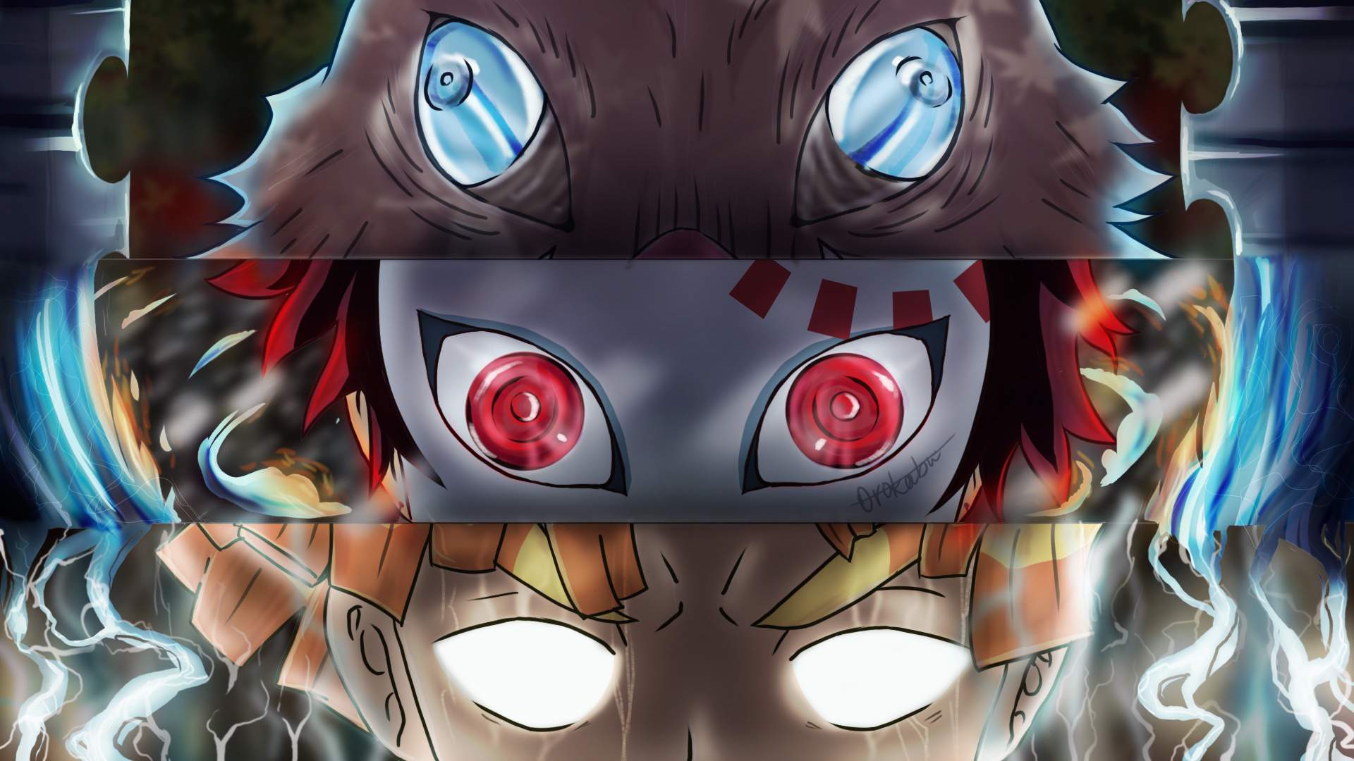 Demon Slayer Trio Wallpapers - Top Free Demon Slayer Trio Backgrounds ...
