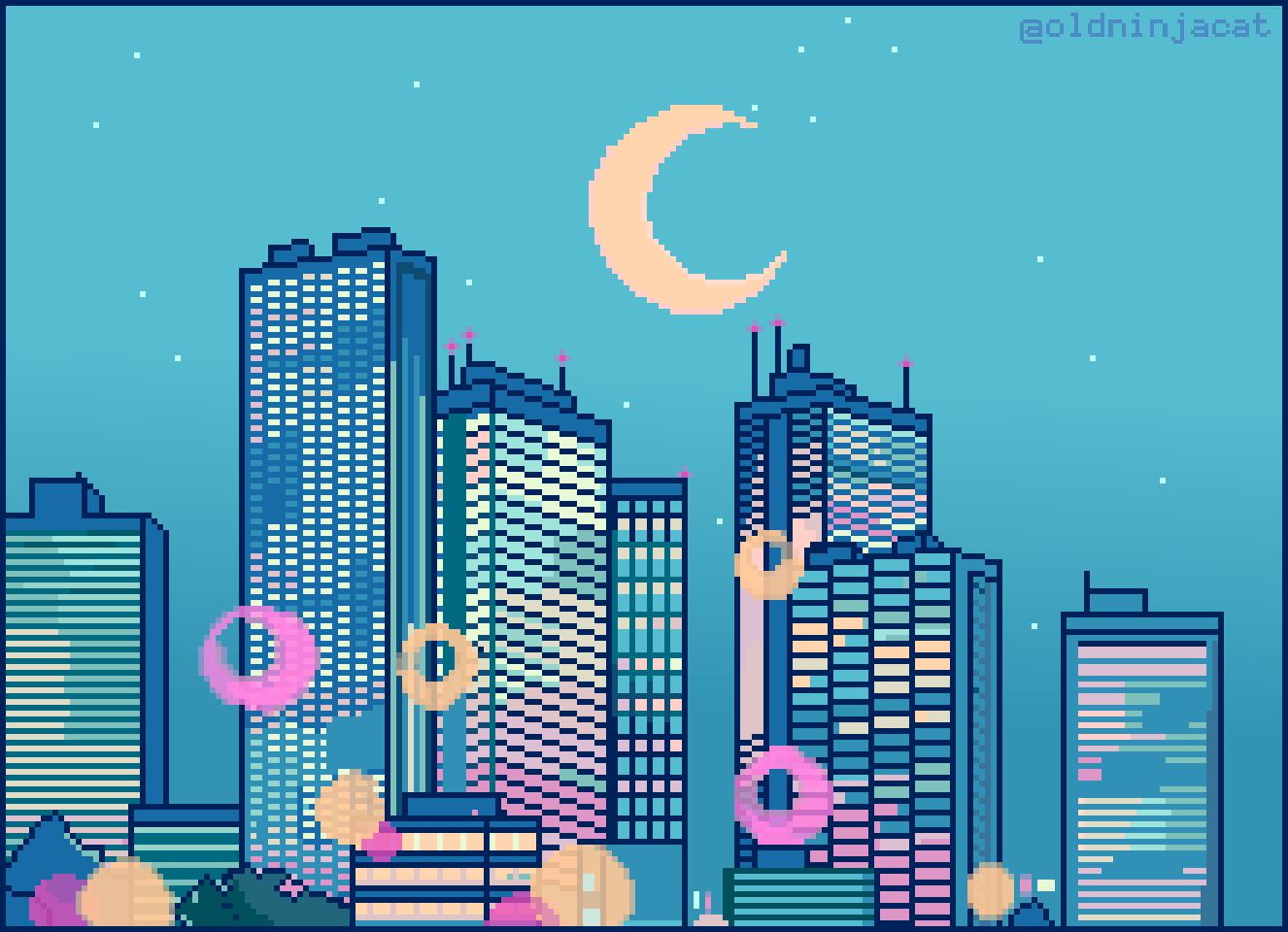 Pixel Moon Wallpapers - Top Free Pixel Moon Backgrounds - WallpaperAccess