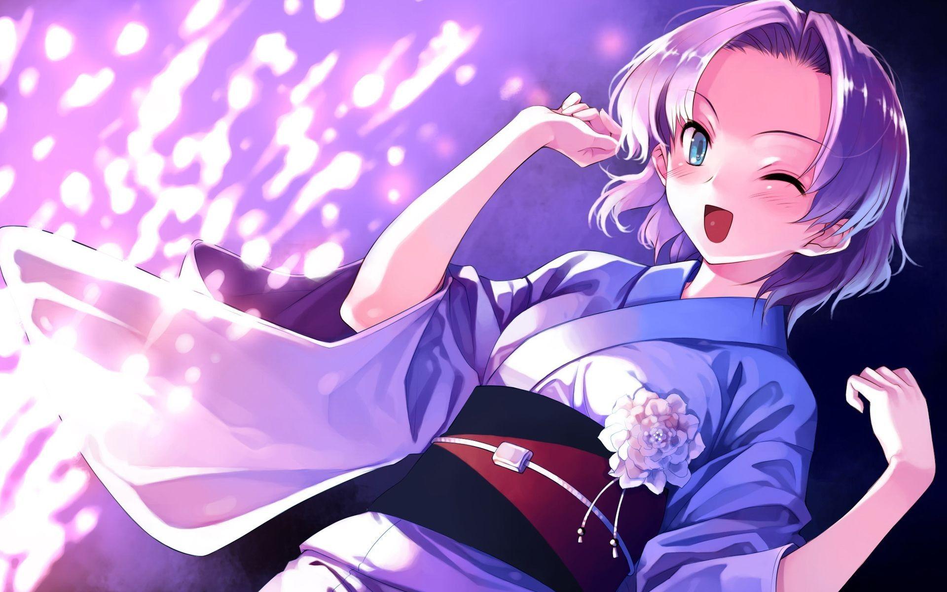 Beautiful Kimono Anime Girl Wallpapers - Top Free Beautiful Kimono ...