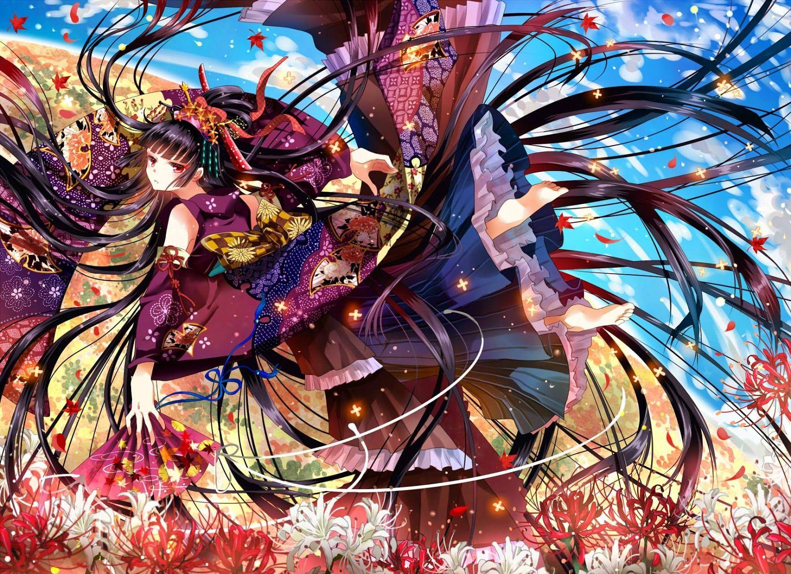 Beautiful Kimono Anime Girl Wallpapers - Top Free Beautiful Kimono ...