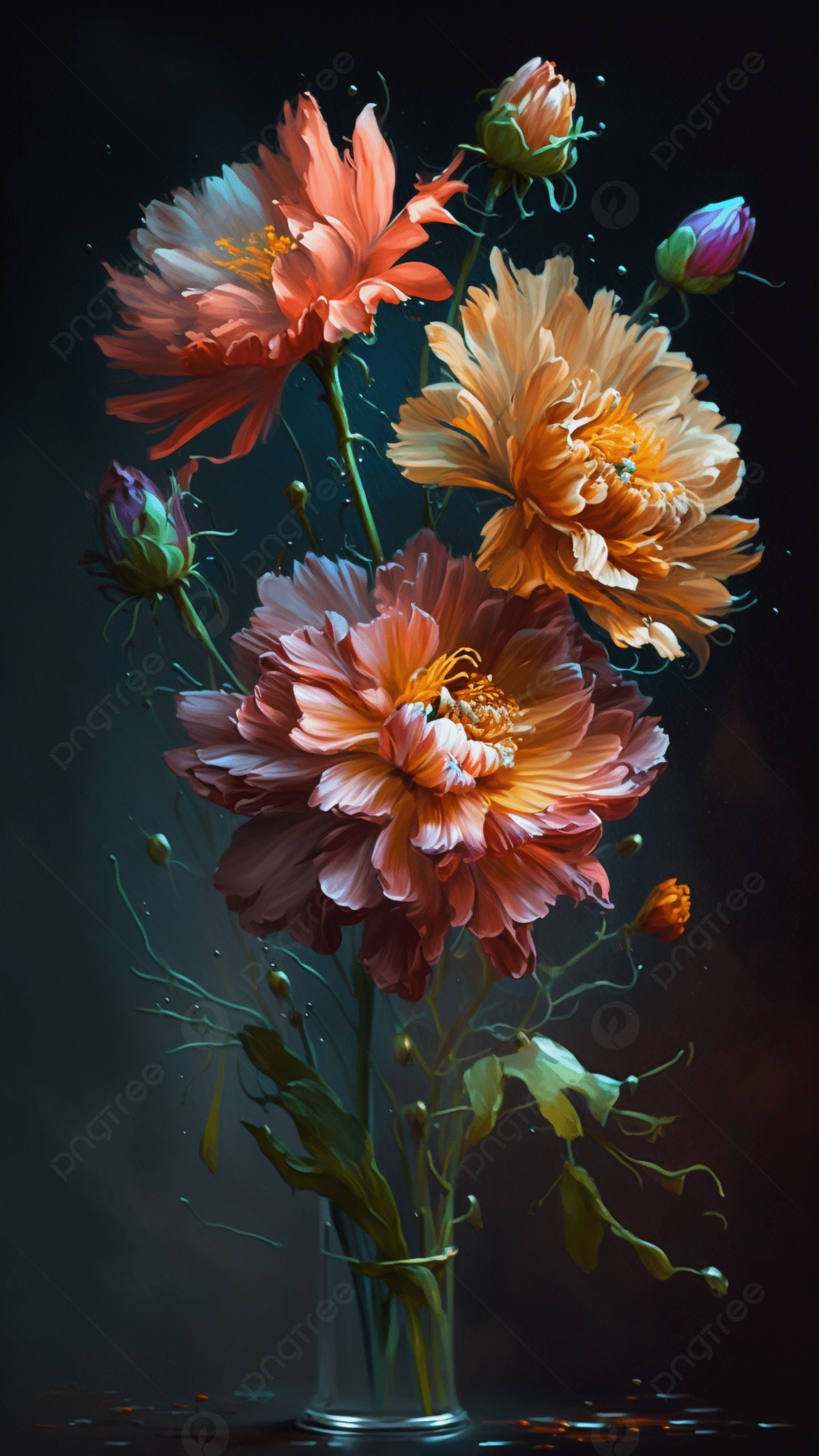 Oil Painting Flowers Wallpapers - Top Free Oil Painting Flowers ...