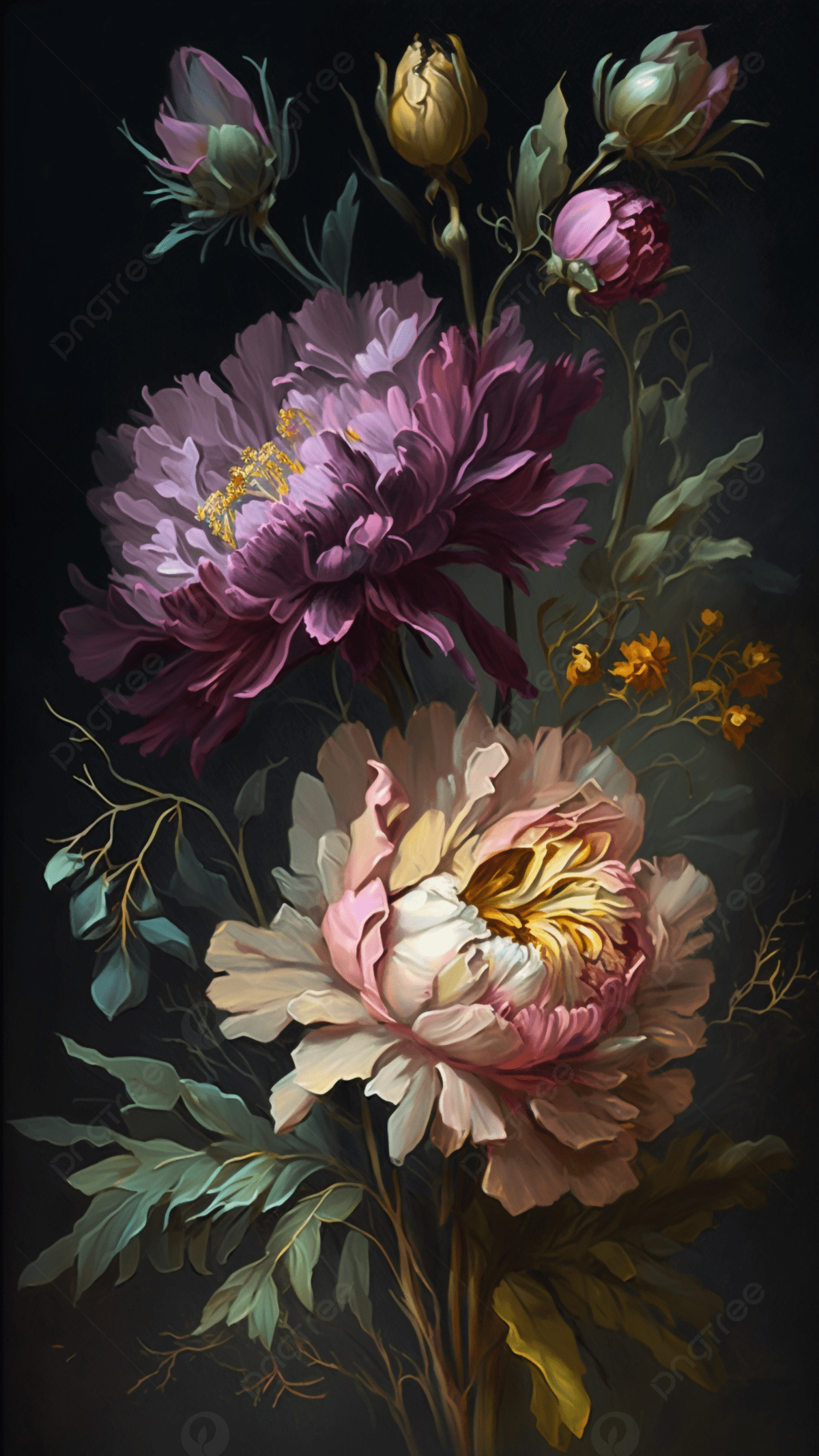 Oil Painting Flowers Wallpapers - Top Free Oil Painting Flowers ...
