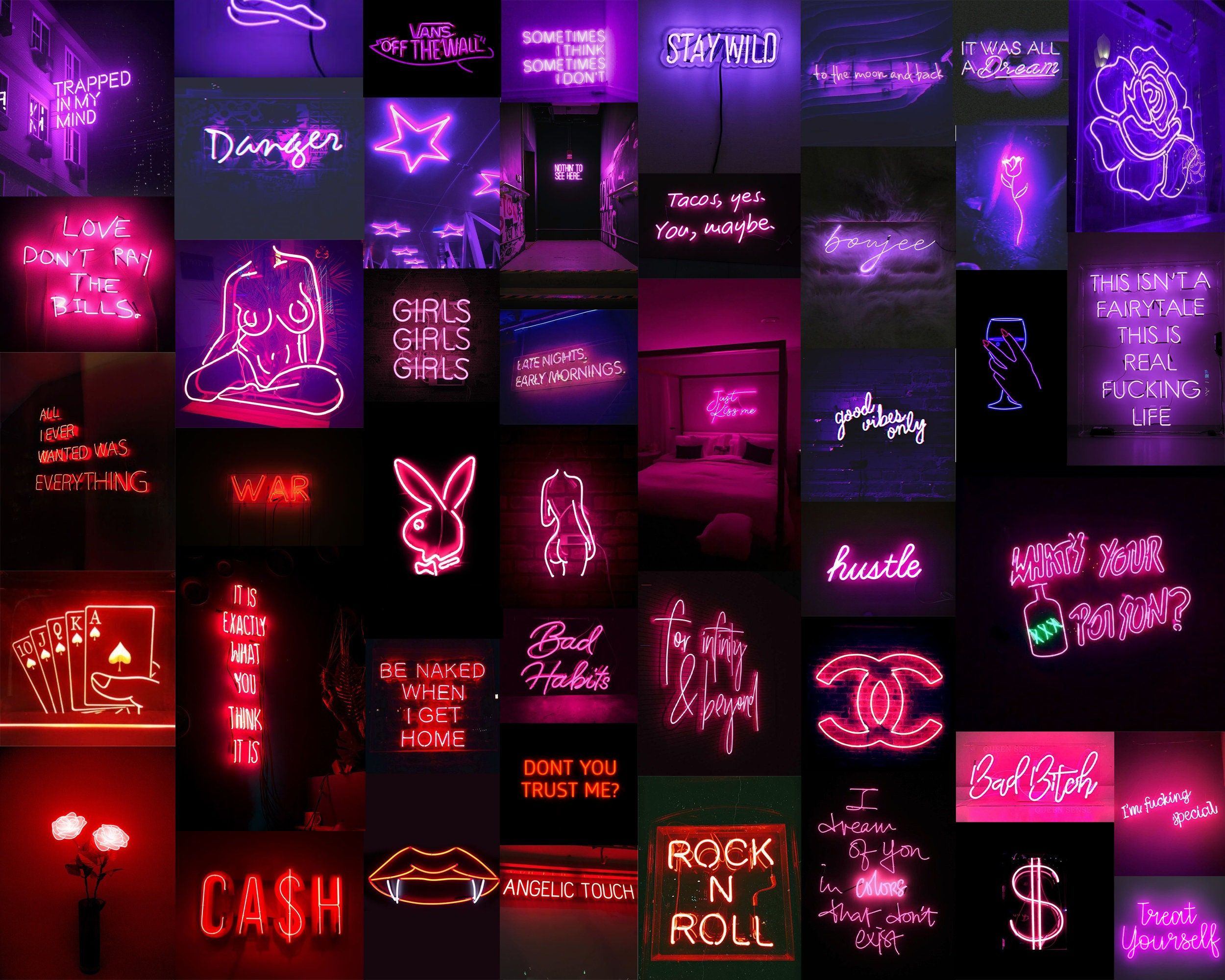 Neon Collage Wallpapers - Top Free Neon Collage Backgrounds ...