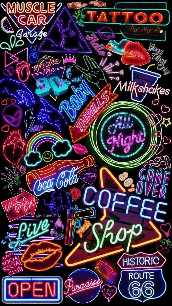 Neon Collage Wallpapers - Top Free Neon Collage Backgrounds ...