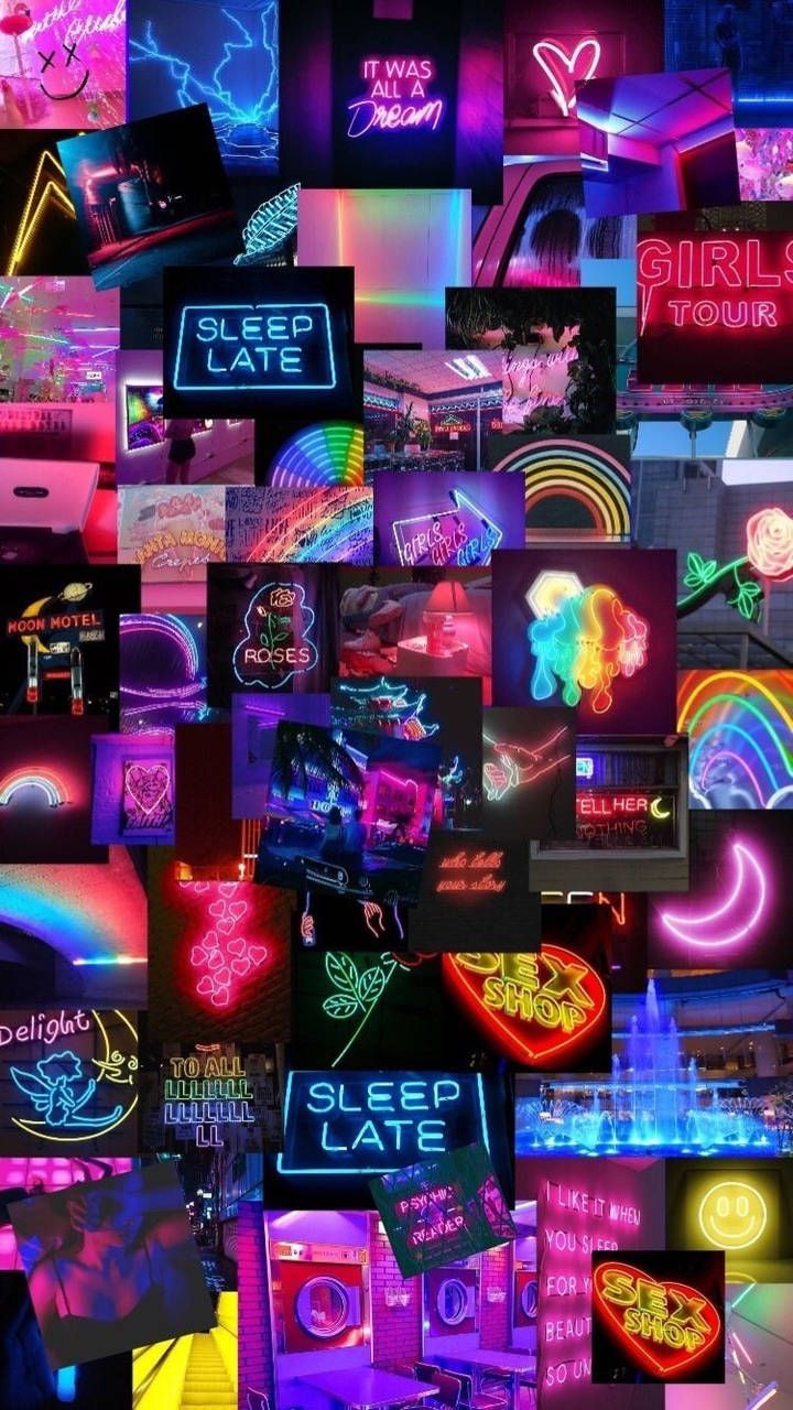 Neon Collage Wallpapers - Top Free Neon Collage Backgrounds ...