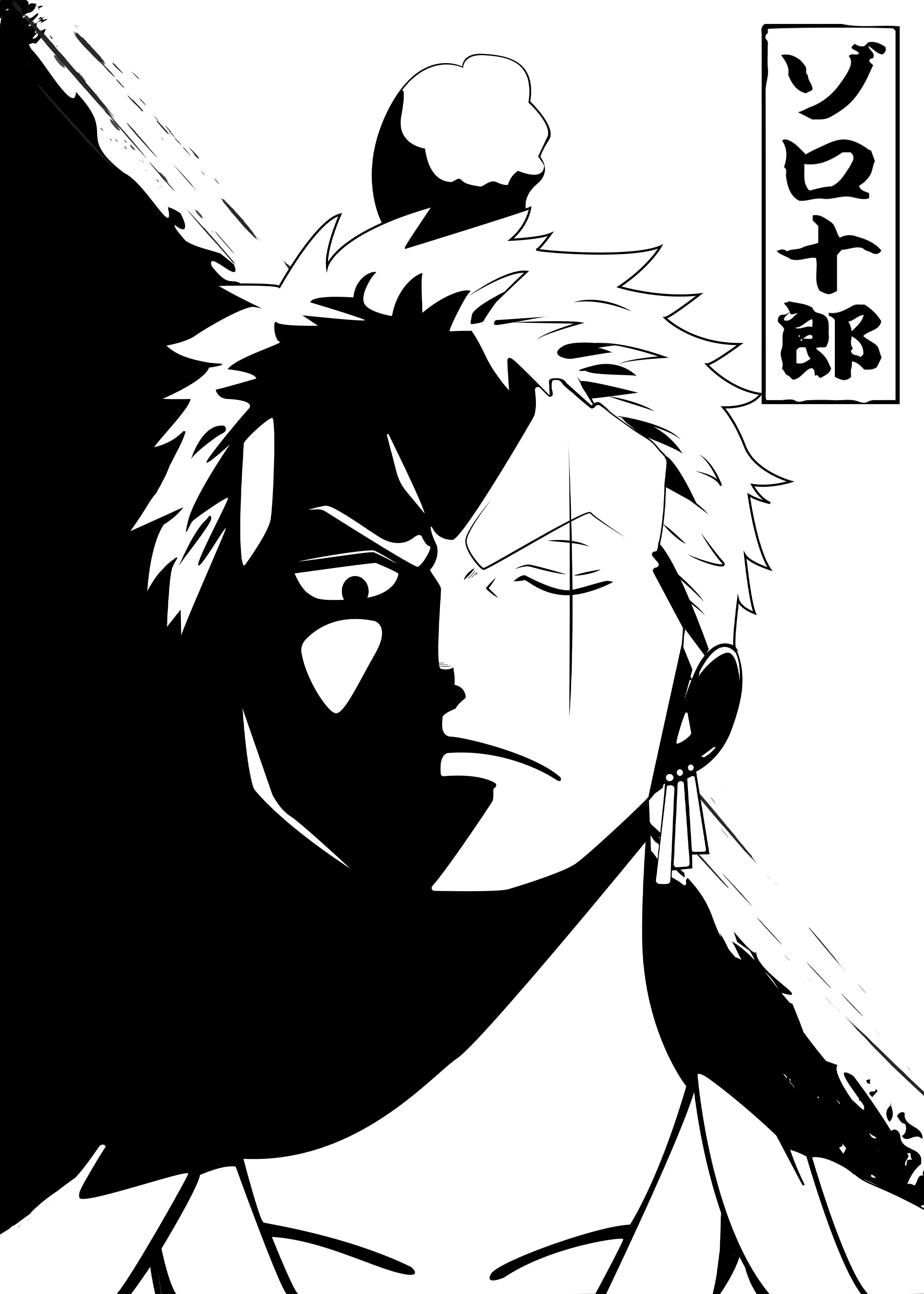 Zoro Black and White Wallpapers - Top Free Zoro Black and White ...