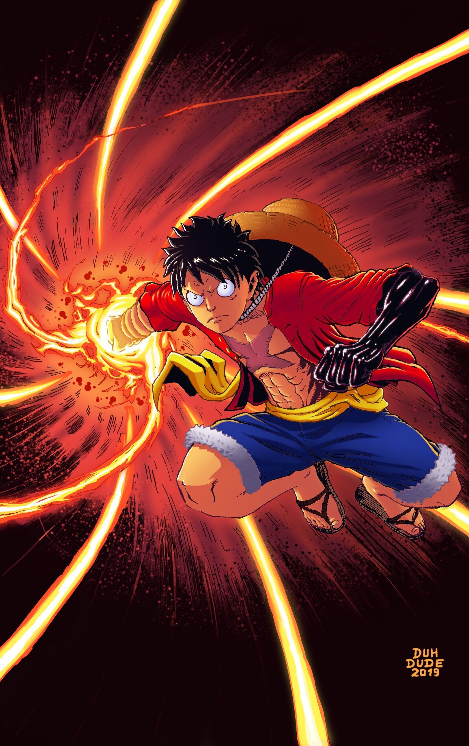 Luffy Red Hawk Wallpapers - Top Free Luffy Red Hawk Backgrounds ...