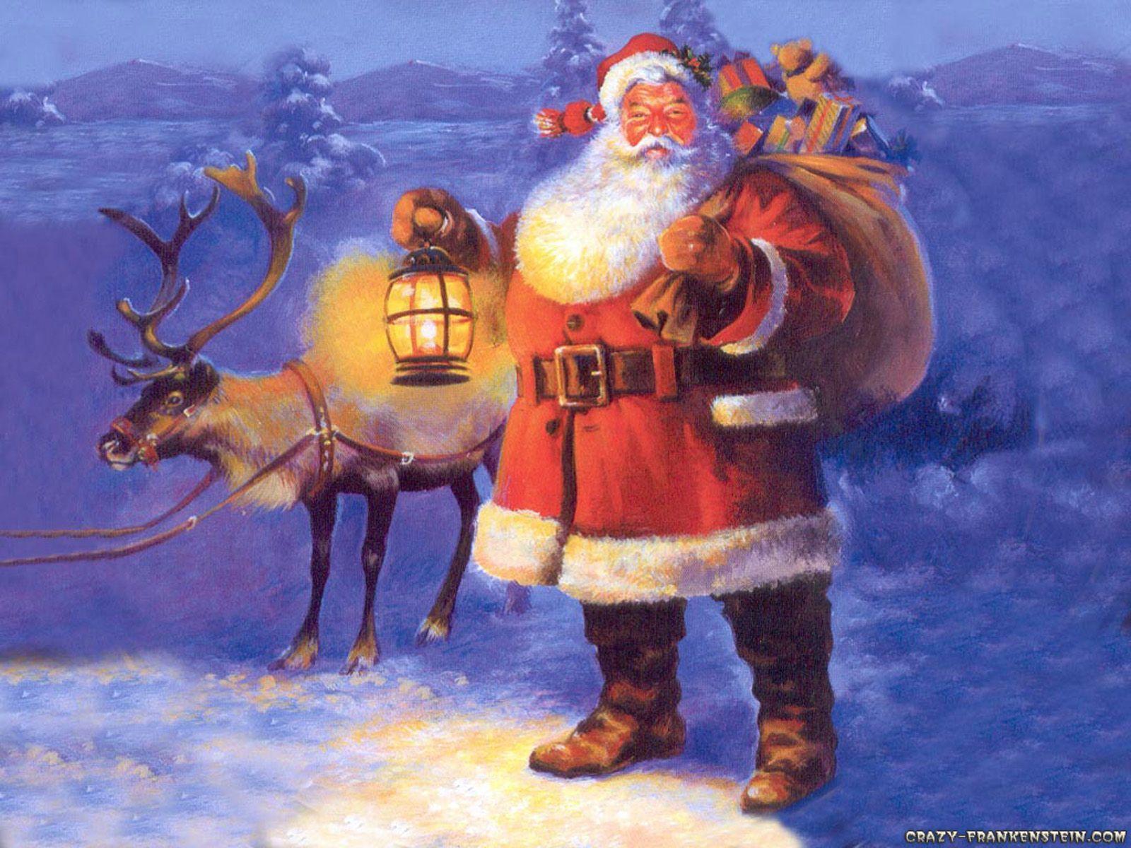 Vintage Santa Christmas Desktop Wallpapers - Top Free Vintage Santa ...