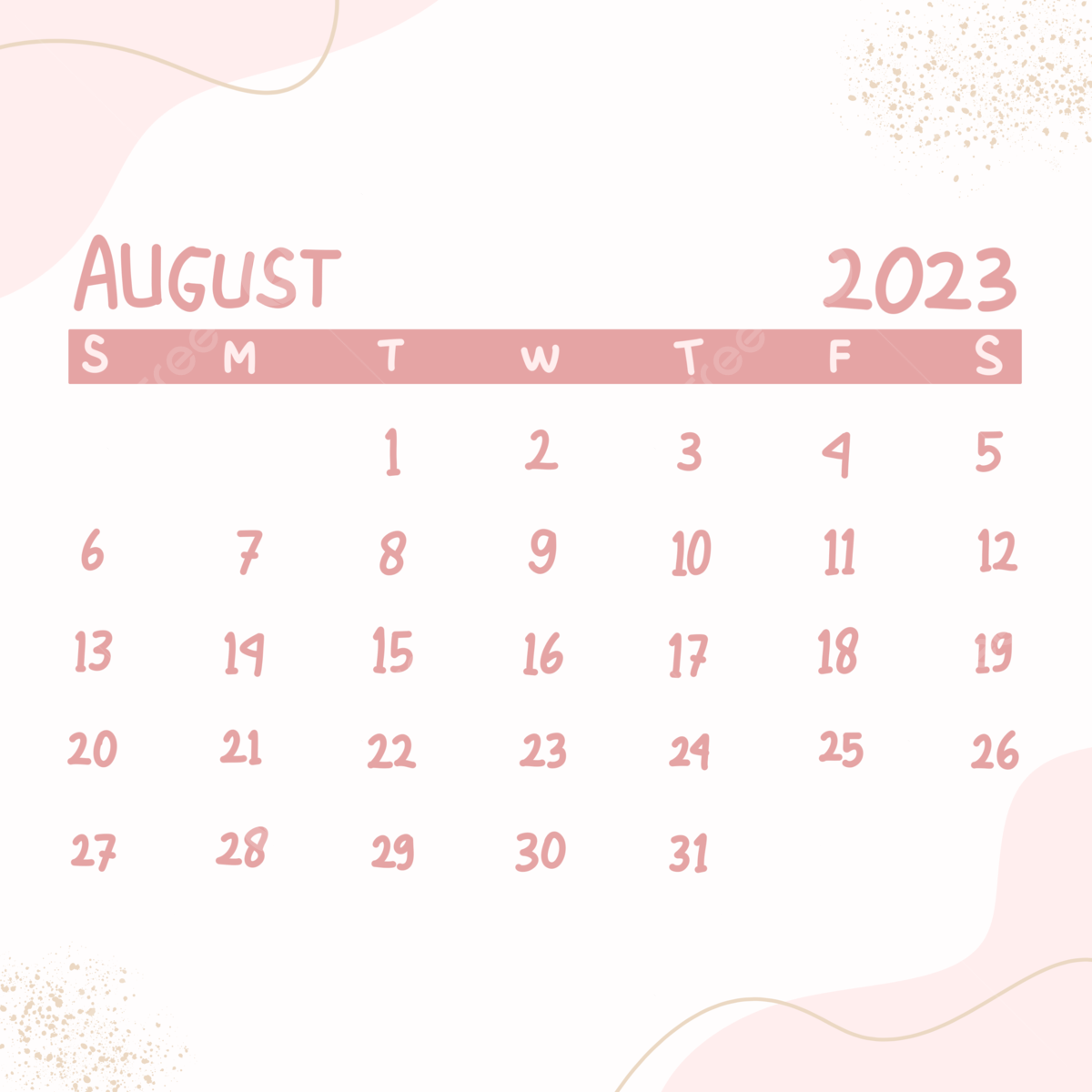 August 2023 Calendar Wallpapers - Top Free August 2023 Calendar ...