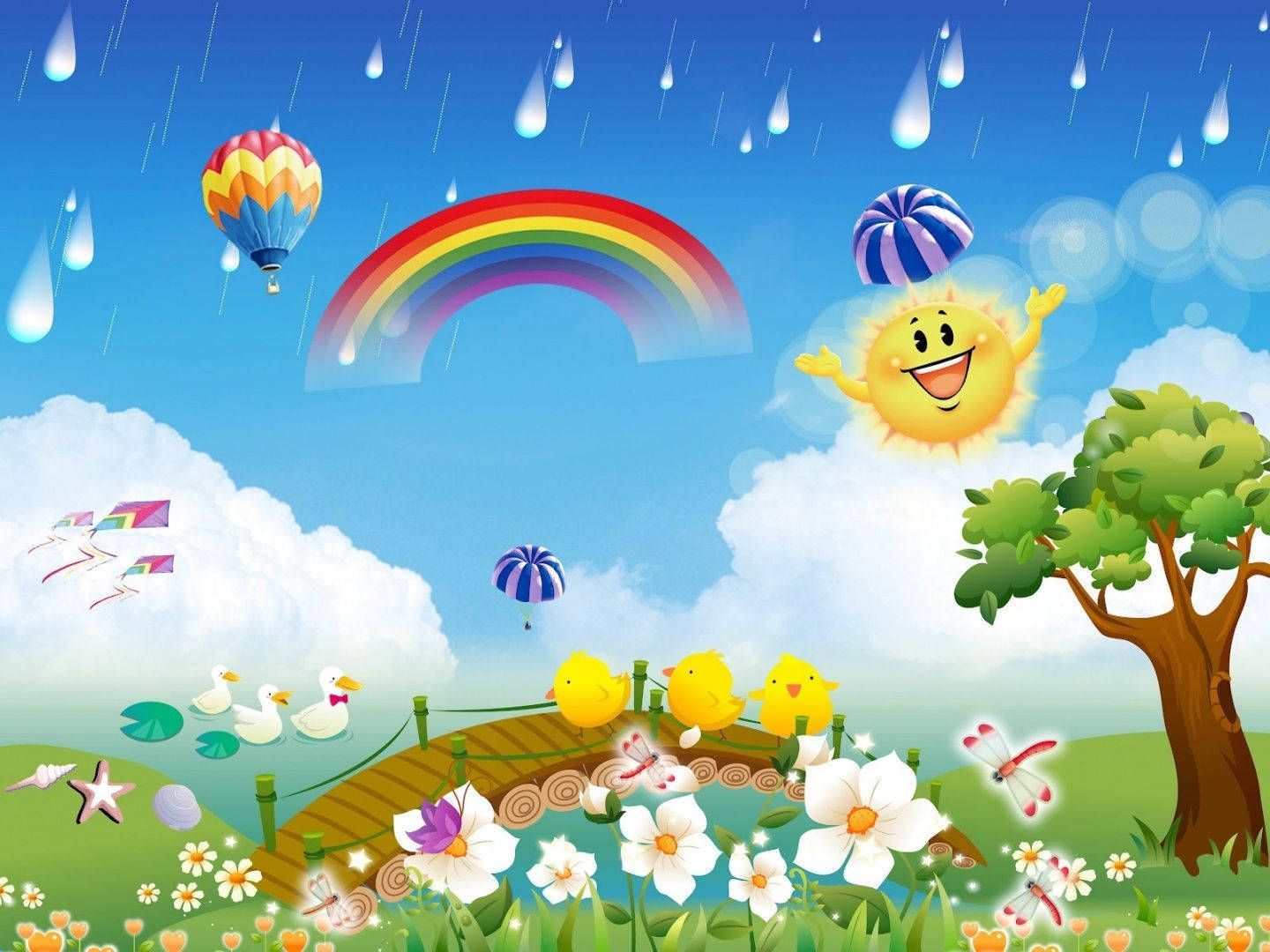 Rainbow Cartoon Wallpapers - Top Free Rainbow Cartoon Backgrounds ...