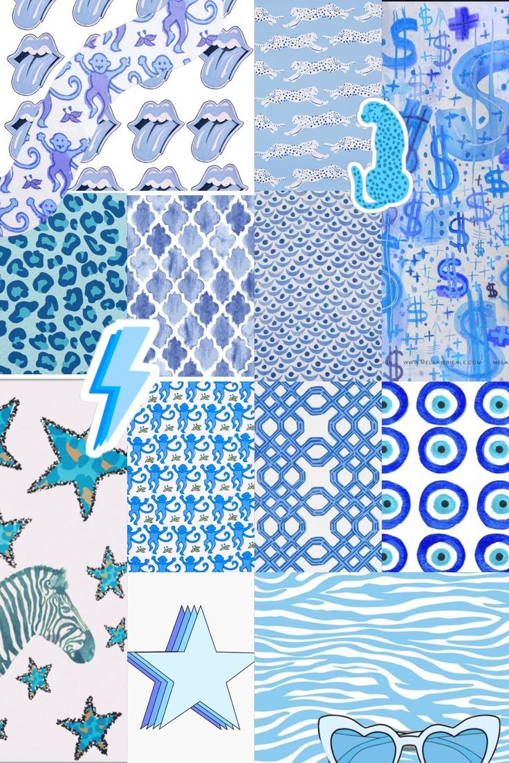 Preppy Pattern Backgrounds Blue