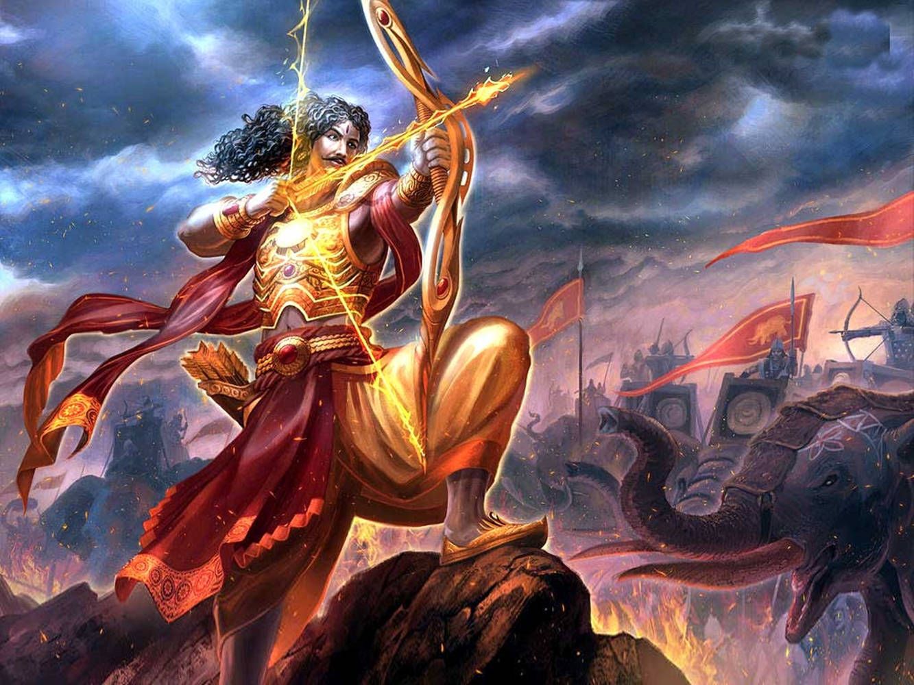 Warrior Krishna Wallpapers - Top Free Warrior Krishna Backgrounds ...