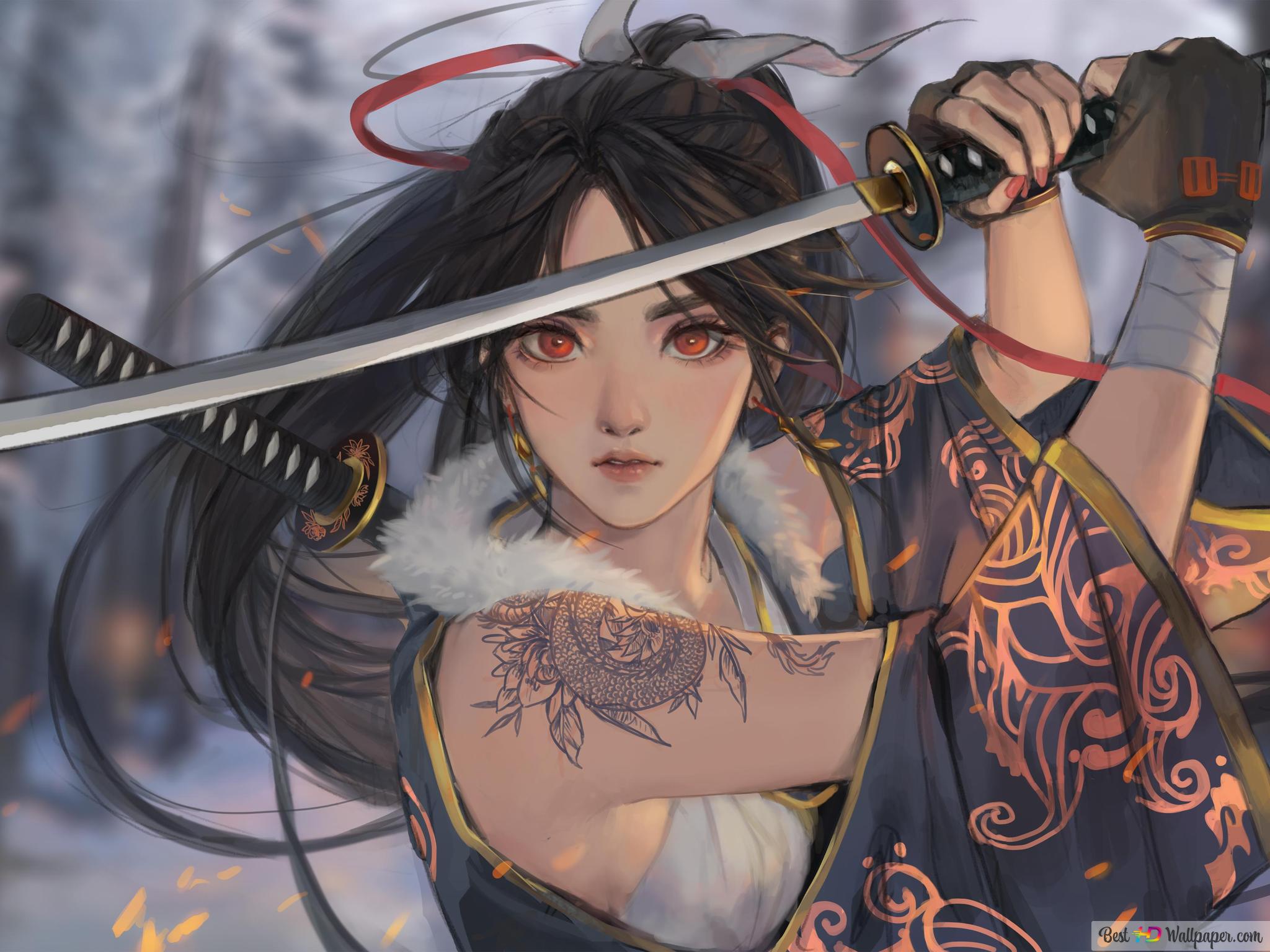 Anime Samurai Girl Wallpapers - Top Free Anime Samurai Girl Backgrounds ...