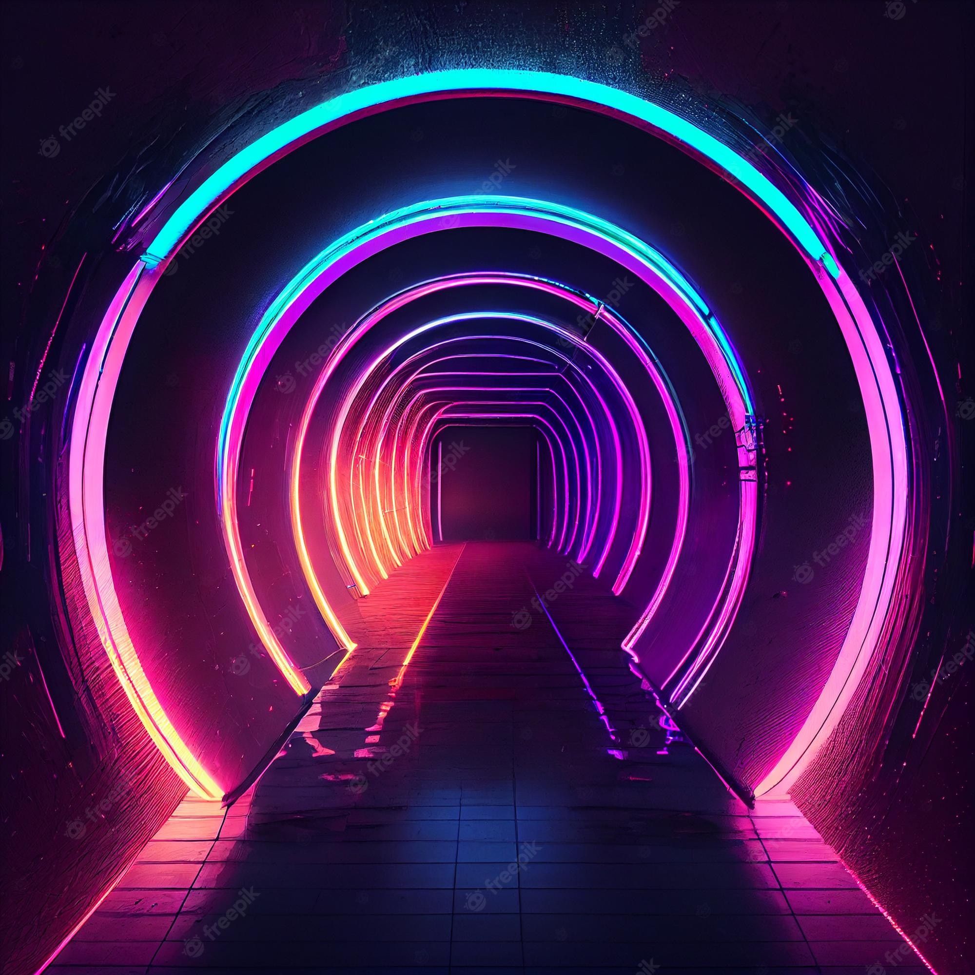 Neon Tunnel Wallpapers - Top Free Neon Tunnel Backgrounds - WallpaperAccess