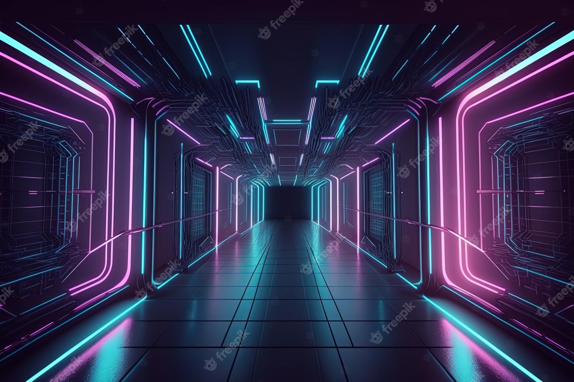 Neon Tunnel Wallpapers - Top Free Neon Tunnel Backgrounds - WallpaperAccess