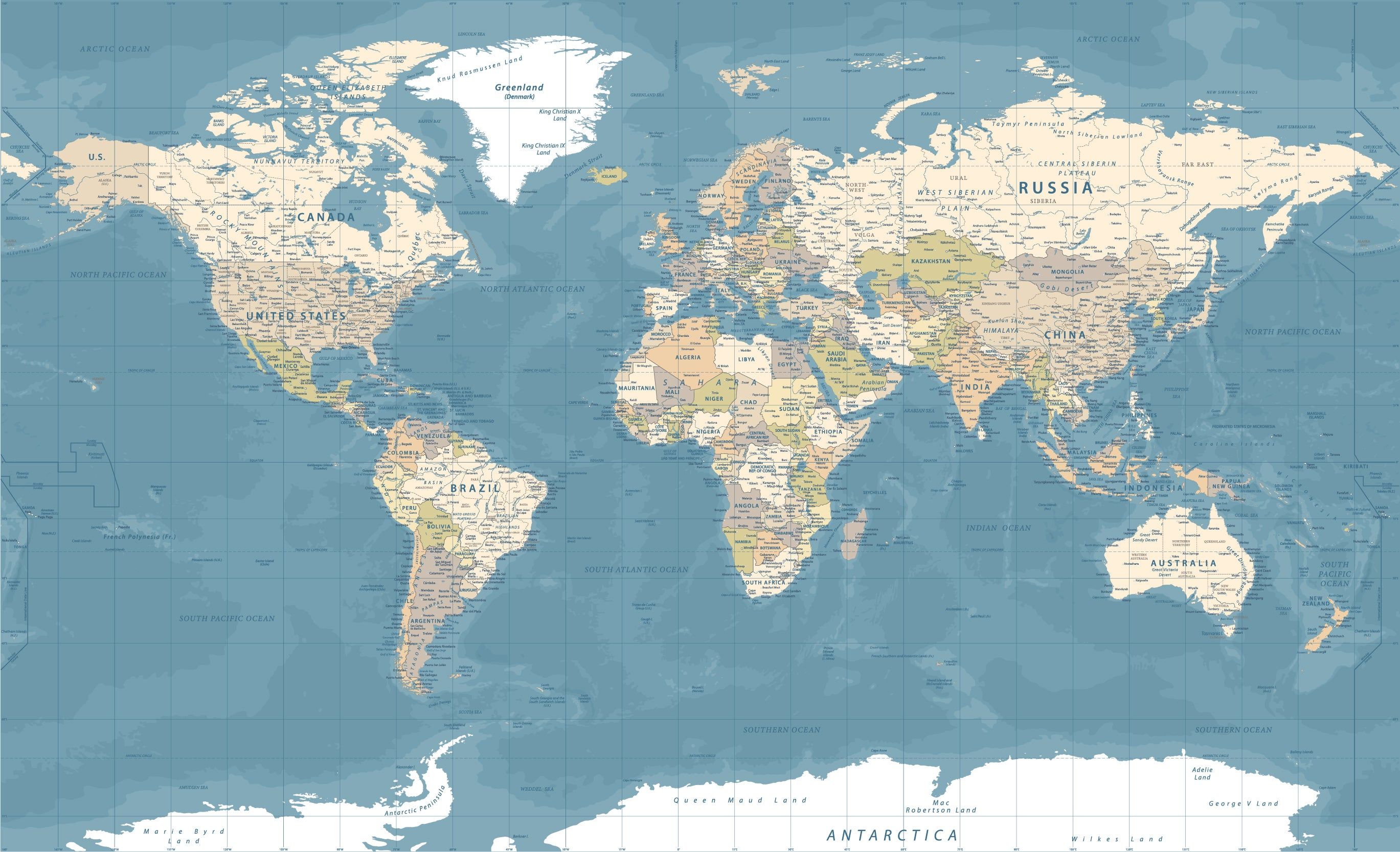 Blue World Map Wallpapers - Top Free Blue World Map Backgrounds - WallpaperAccess
