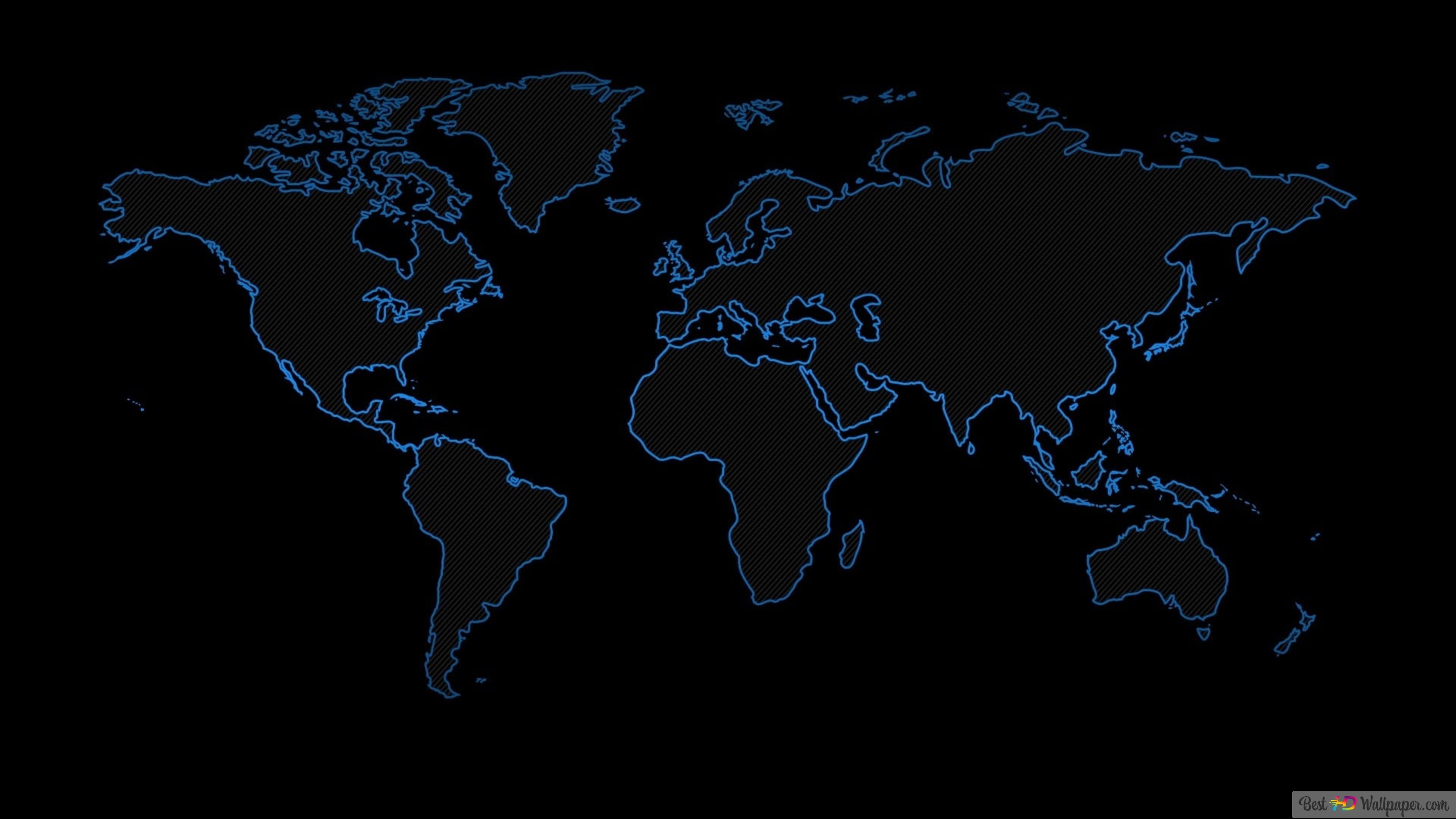 Blue World Map Wallpapers - Top Free Blue World Map Backgrounds ...