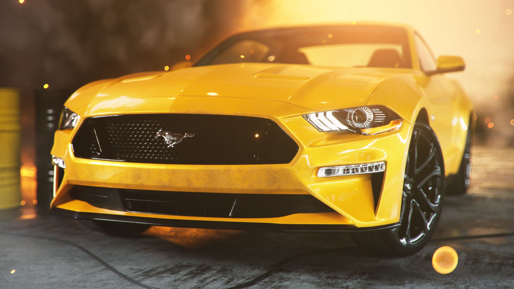 Yellow Mustang Wallpapers - Top Free Yellow Mustang Backgrounds ...