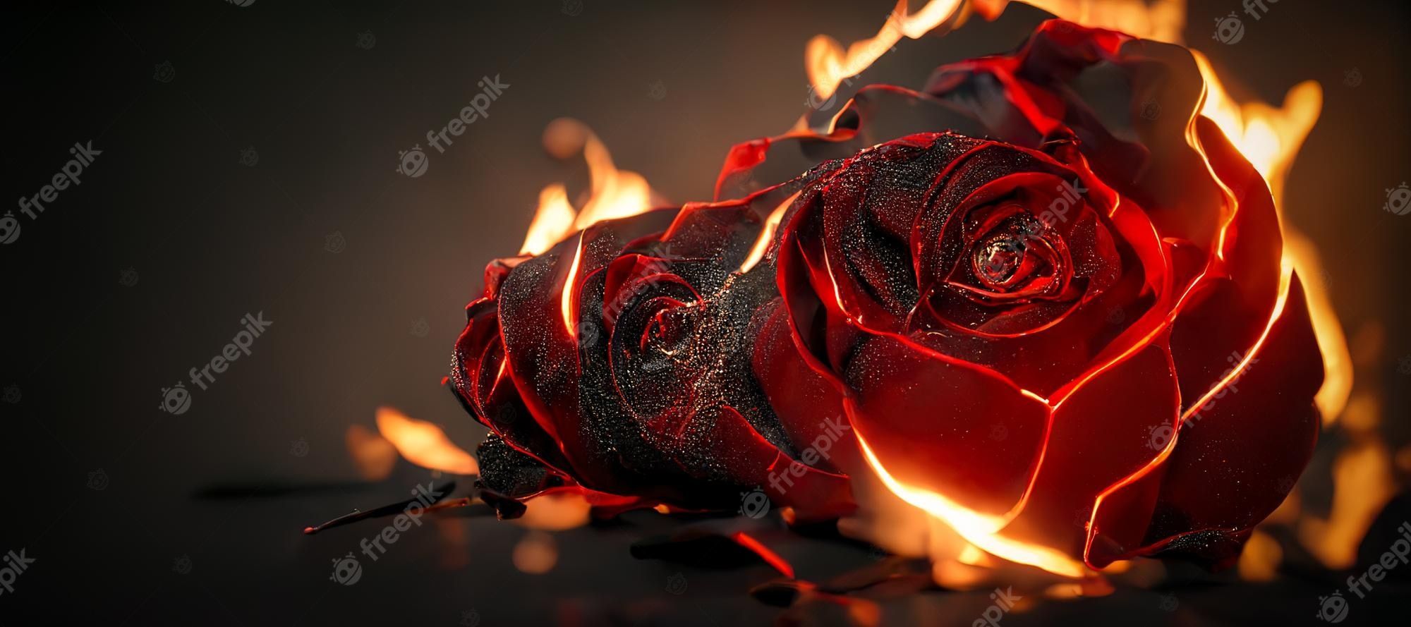 Rose On Fire Wallpapers - Top Free Rose On Fire Backgrounds ...