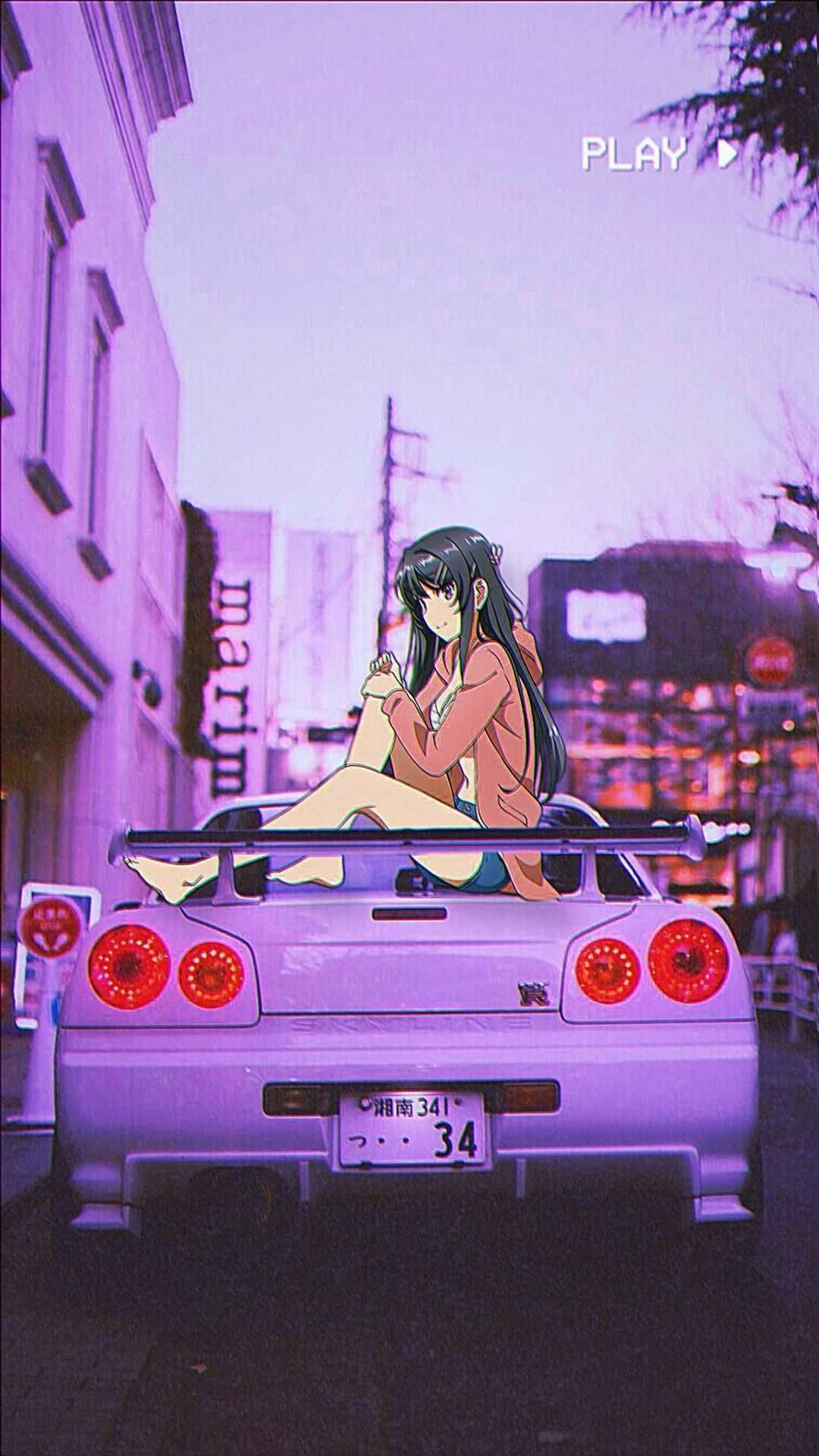 Anime Girl With Car Wallpapers - Top Free Anime Girl With Car ...