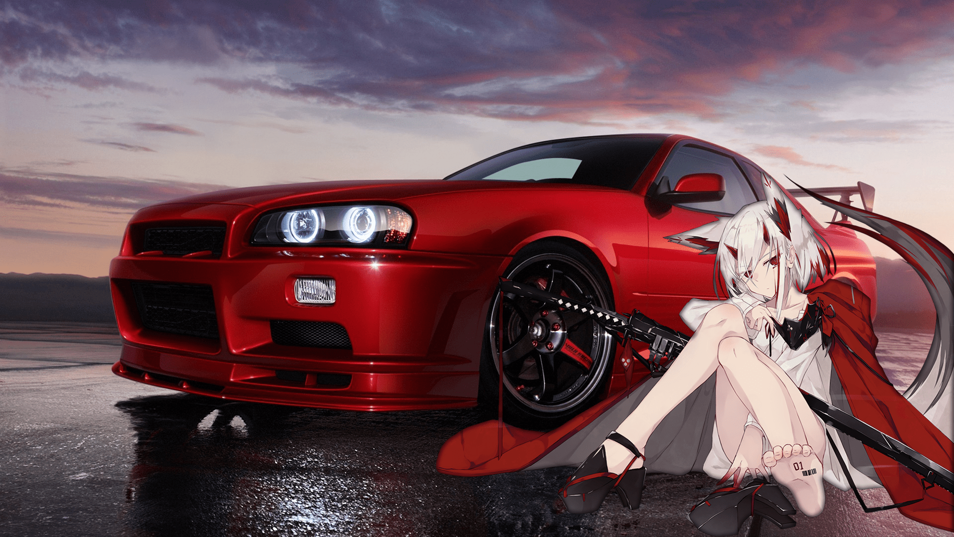Anime Girl With Car Wallpapers - Top Free Anime Girl With Car ...