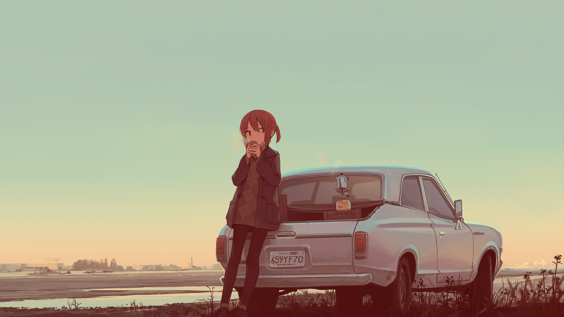 Anime Girl With Car Wallpapers - Top Free Anime Girl With Car ...